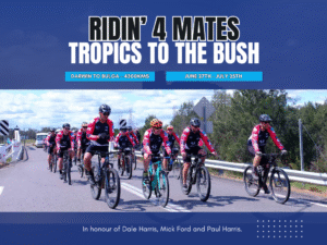 Ridin' 4 Mates – Darwin to Bulga for Brain Cancer | Mark Hughes Foundation